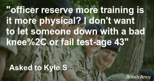 officer reserve more training is it more physical? I don't want to let ...
