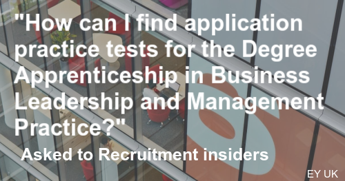 How can I find application practice tests for the Degree Apprenticeship ...