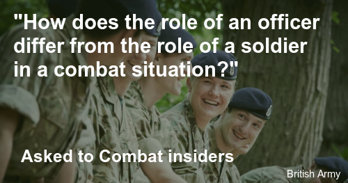 How does the role of an officer differ from the role of a soldier in a ...