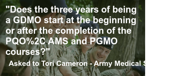 Does the three years of being a GDMO start at the beginning or after the completion of the PQO ...