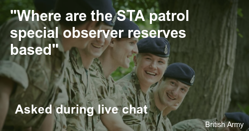 Where are the STA patrol special observer reserves based | British Army