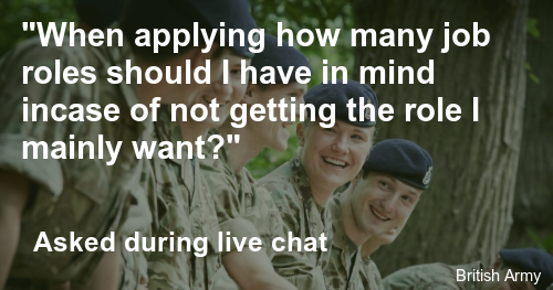 When applying how many job roles should I have in mind incase of not ...