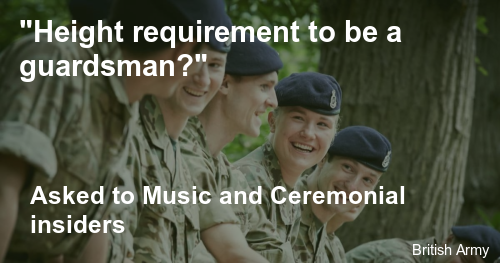 Height requirement to be a guardsman? | British Army