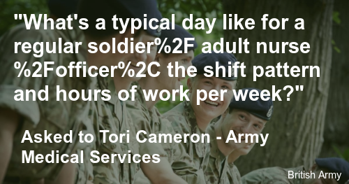 What's a typical day like for a regular soldier/ adult nurse /officer ...