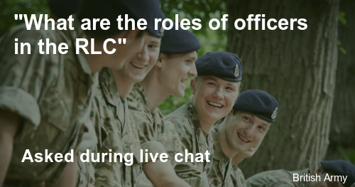 What are the roles of officers in the RLC | British Army