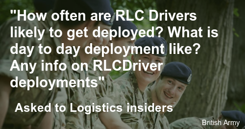 How often are RLC Drivers likely to get deployed? What is day to day ...