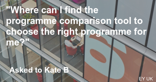 Where can I find the programme comparison tool to choose the right ...