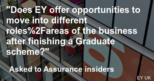 Does EY offer opportunities to move into different roles/areas of the ...