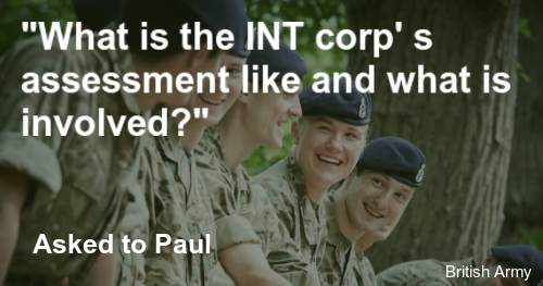 What is the INT corp' s assessment like and what is involved? | British ...
