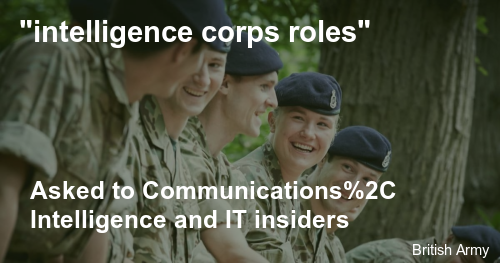 intelligence corps roles | British Army