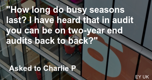 How long do busy seasons last? I have heard that in audit you can be on ...