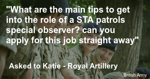 What are the main tips to get into the role of a STA patrols special ...