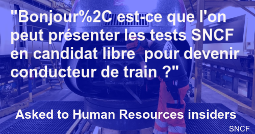 Bonjour, est-ce que l'on peut présenter les tests SNCF en candidat ...