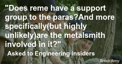 Does reme have a support group to the paras?And more specifically(but ...