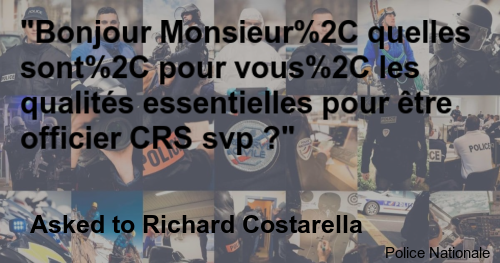 Bonjour Monsieur, quelles sont, pour vous, les qualités essentielles ...