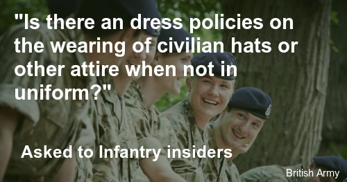 Is there an dress policies on the wearing of civilian hats or other ...