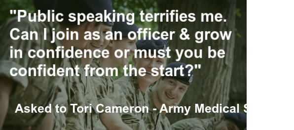 Public speaking terrifies me. Can I join as an officer & grow in ...