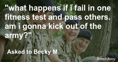 what happens if i fail in one fitness test and pass others. am i gonna ...