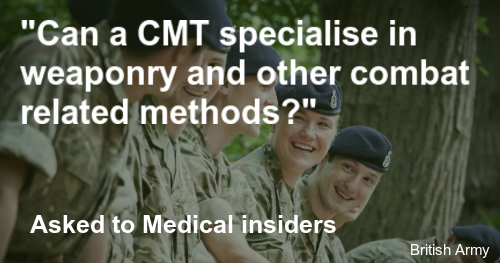 Can a CMT specialise in weaponry and other combat related methods ...