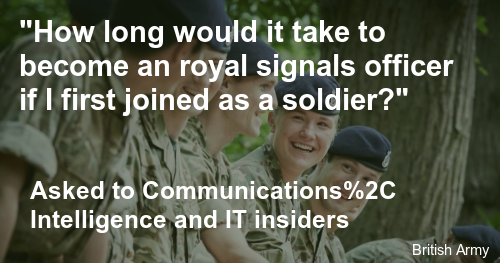 How long would it take to become an royal signals officer if I first ...