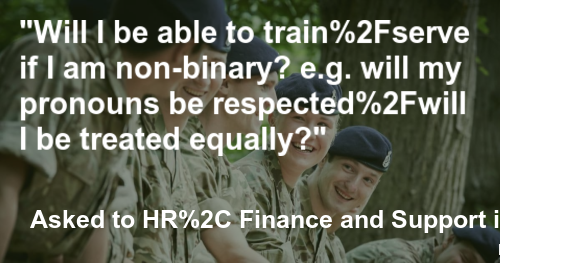 Will I be able to train/serve if I am non-binary? e.g. will my pronouns ...