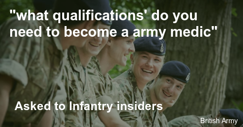 what qualifications' do you need to become a army medic | British Army