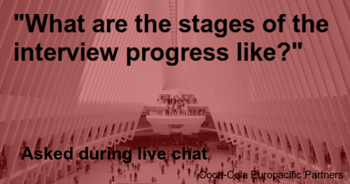 What are the stages of the interview progress like? | Coca-Cola ...