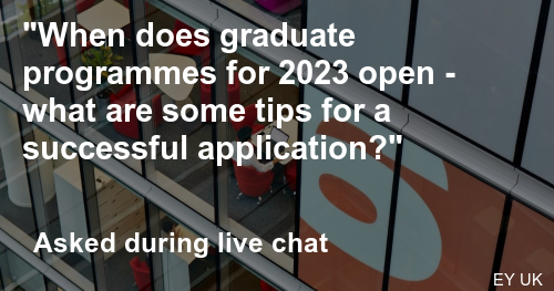 When does graduate programmes for 2023 open - what are some tips for a ...