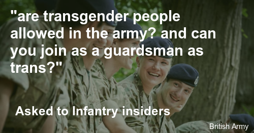 are transgender people allowed in the army? and can you join as a ...