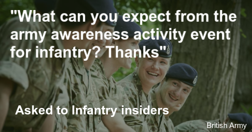 What can you expect from the army awareness activity event for infantry ...