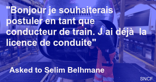 Bonjour je souhaiterais postuler en tant que conducteur de train. J ai ...