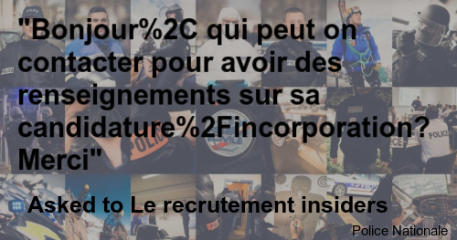 Bonjour, qui peut on contacter pour avoir des renseignements sur sa ...