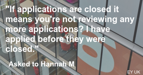 If applications are closed it means you're not reviewing any more ...