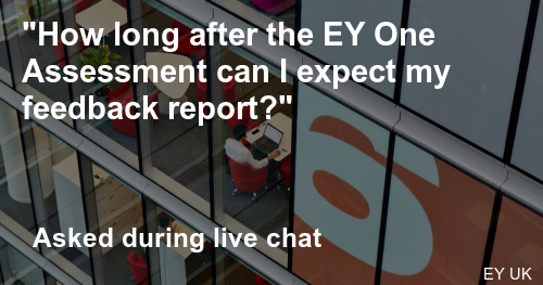 How long after the EY One Assessment can I expect my feedback report ...