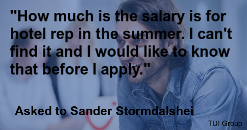 How much is the salary is for hotel rep in the summer. I can't find it ...