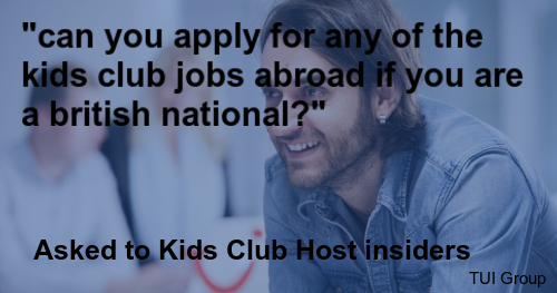 can you apply for any of the kids club jobs abroad if you are a british ...