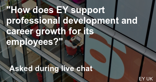 How does EY support professional development and career growth for its ...