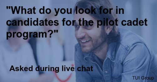What do you look for in candidates for the pilot cadet program? | TUI Group