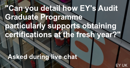 Can you detail how EY's Audit Graduate Programme particularly supports ...