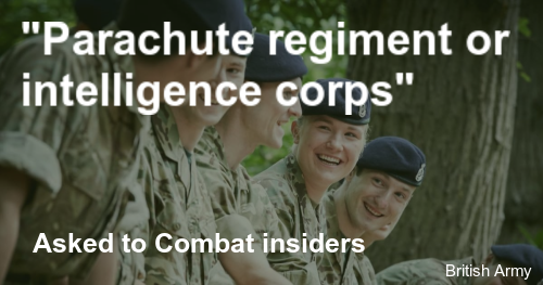 Parachute regiment or intelligence corps | British Army