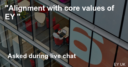 Alignment with core values of EY | EY UK
