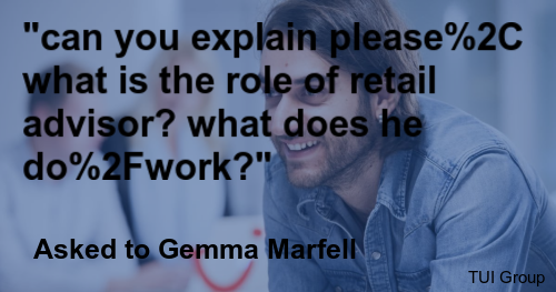 can you explain please, what is the role of retail advisor? what does ...