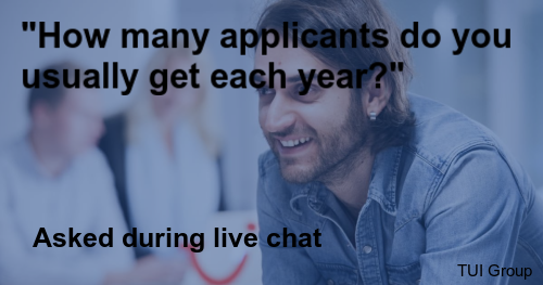 How many applicants do you usually get each year? | TUI Group