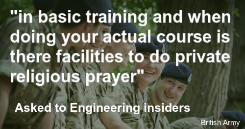 in basic training and when doing your actual course is there facilities ...