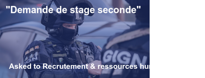 Demande de stage seconde | Gendarmerie Nationale
