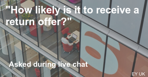How likely is it to receive a return offer? | EY UK