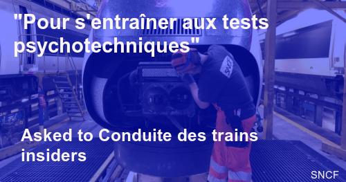 Pour s'entraîner aux tests psychotechniques | SNCF