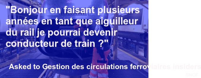 Bonjour en faisant plusieurs années en tant que aiguilleur du rail je ...