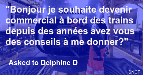 Bonjour je souhaite devenir commercial à bord des trains depuis des ...
