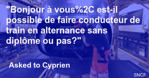 Bonjour à vous, est-il possible de faire conducteur de train en ...